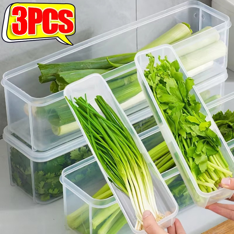 1/3 Pcs Stackable Transparent PP Storage Boxes - Multi-Purpose Kitchen ...