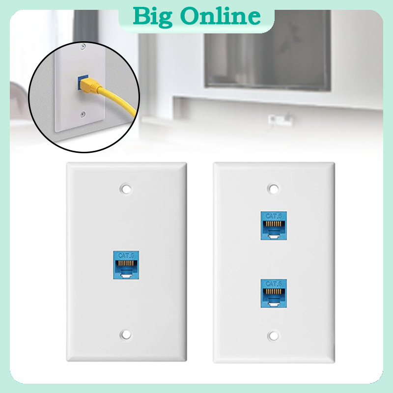 Ethernet Network RJ45 Jack Cat6 Wall Plate Socket Female-Female ...