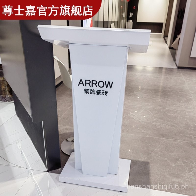 Stainless Steel Painted Lectern High-end Shopping Guide Reception Host ...