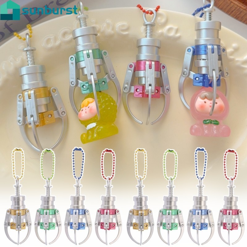 4Pcs Press Type Catch Dolls Claw Keychain - Mini Alloy Claw Machine Key ...