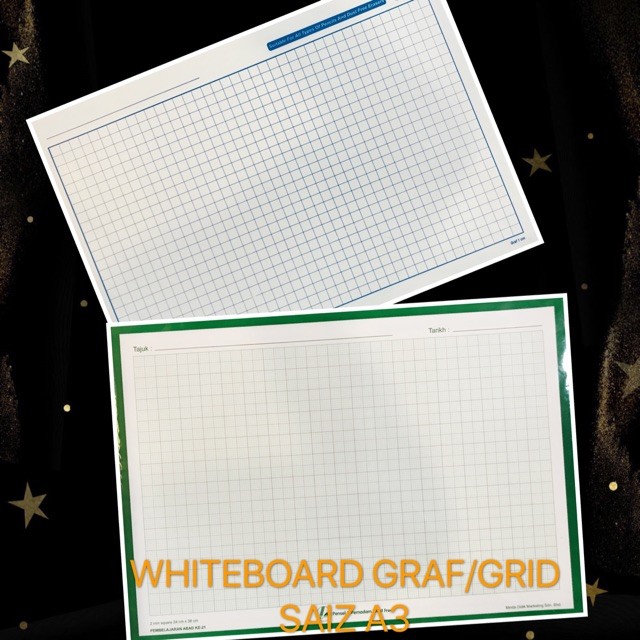 (SI) WHITEBOARD PETA GRAF WHITEBOARD GRID A3 saiz GRAPH BOARD - I MAHIR ...