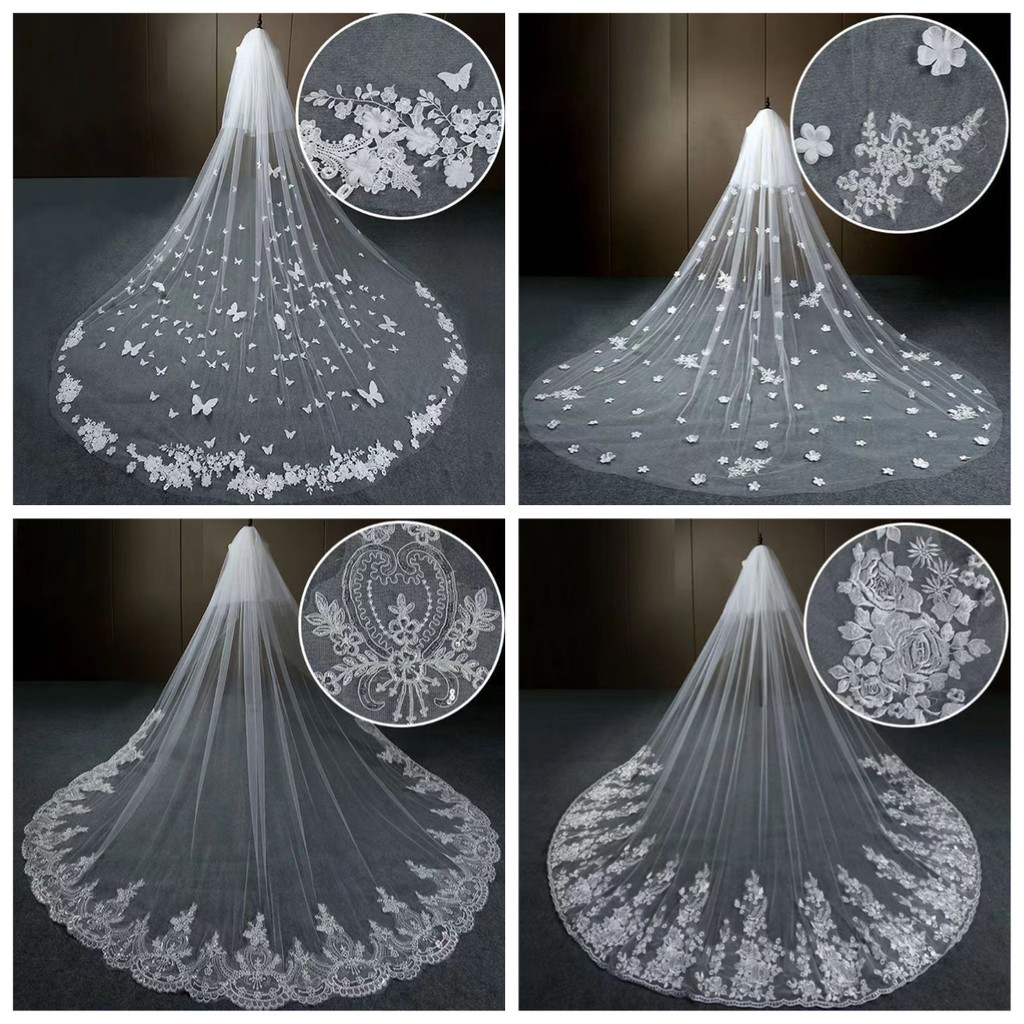 New Fashion Starry Sky Veil, Bridal Long Trailing Veil Tiara, Wedding ...