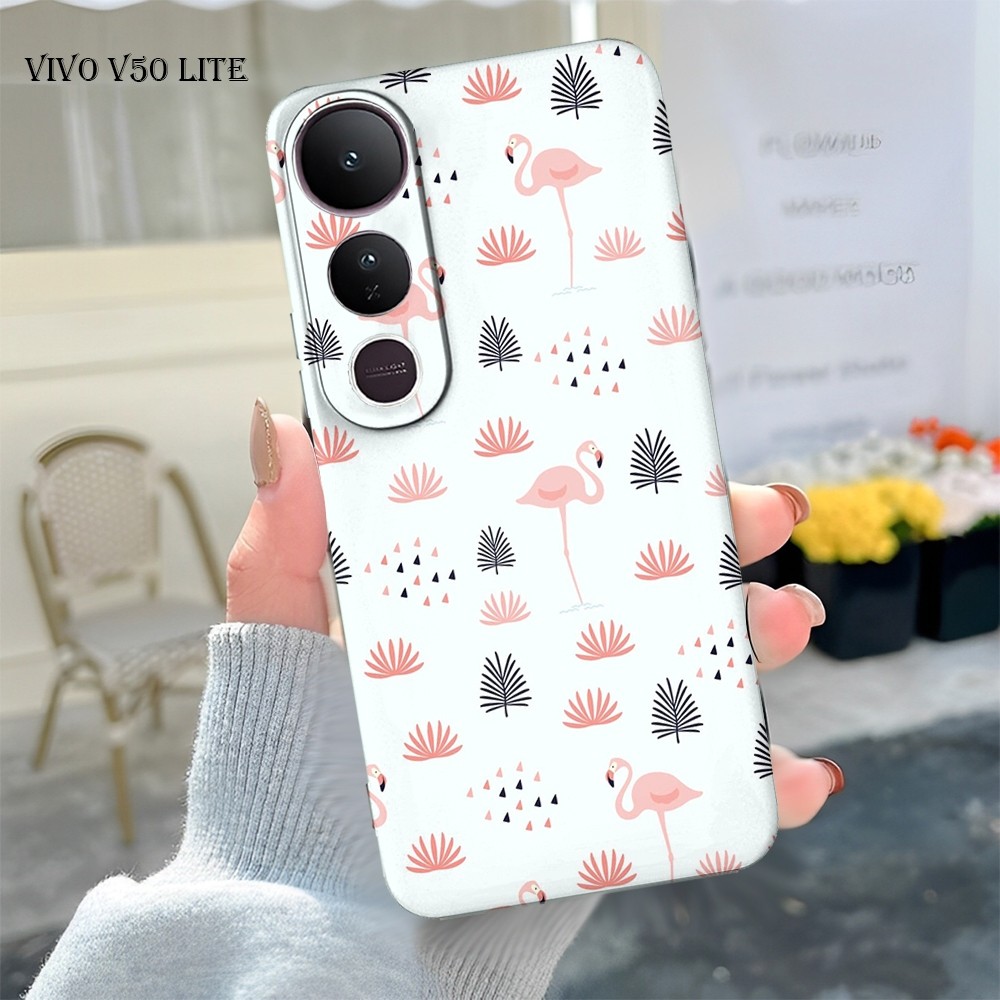 Latest Vivo V50 Lite Case, Flexible Rubber Material, Flamingo Pattern ...