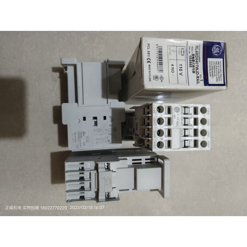 ヌAmerican general GE contactor relay RL4RD040TWJD-RAIL 110V 4NO ...