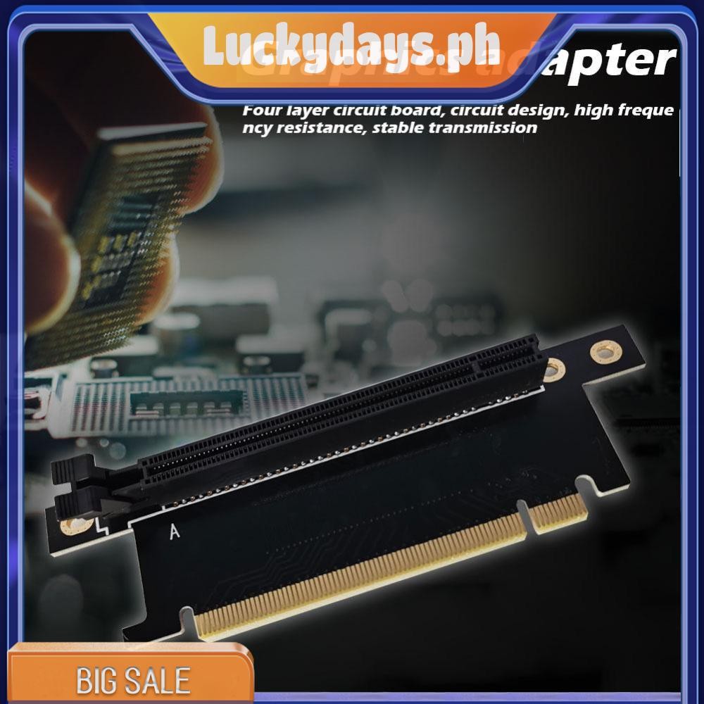 PCIe X16 Riser 90 Degree Right Angle PCI Express X16 Graphics Card ...