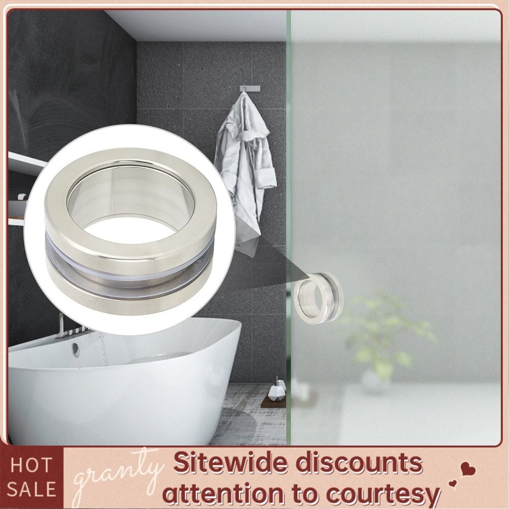 Granty Metal Round Handle Bath Glass Embedded Hollow Pull Knob Sliding ...