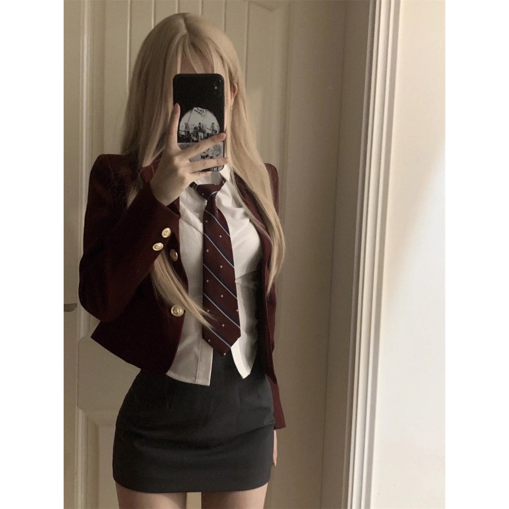 European American Style. New jk Uniform Suit. Preppy Style Suit Suit ...