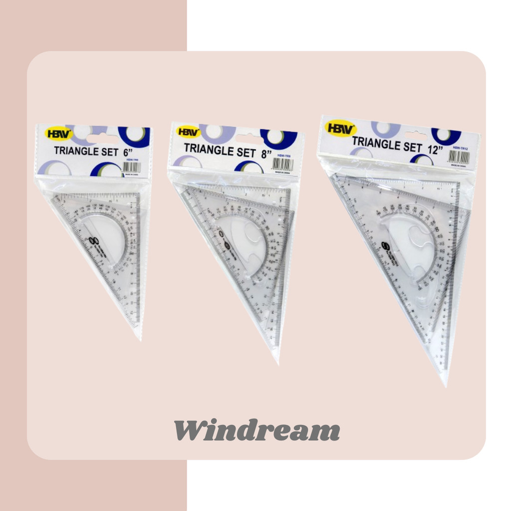 HBW Ruler Triangle Set (set 6 and 8) | Shopee Philippines