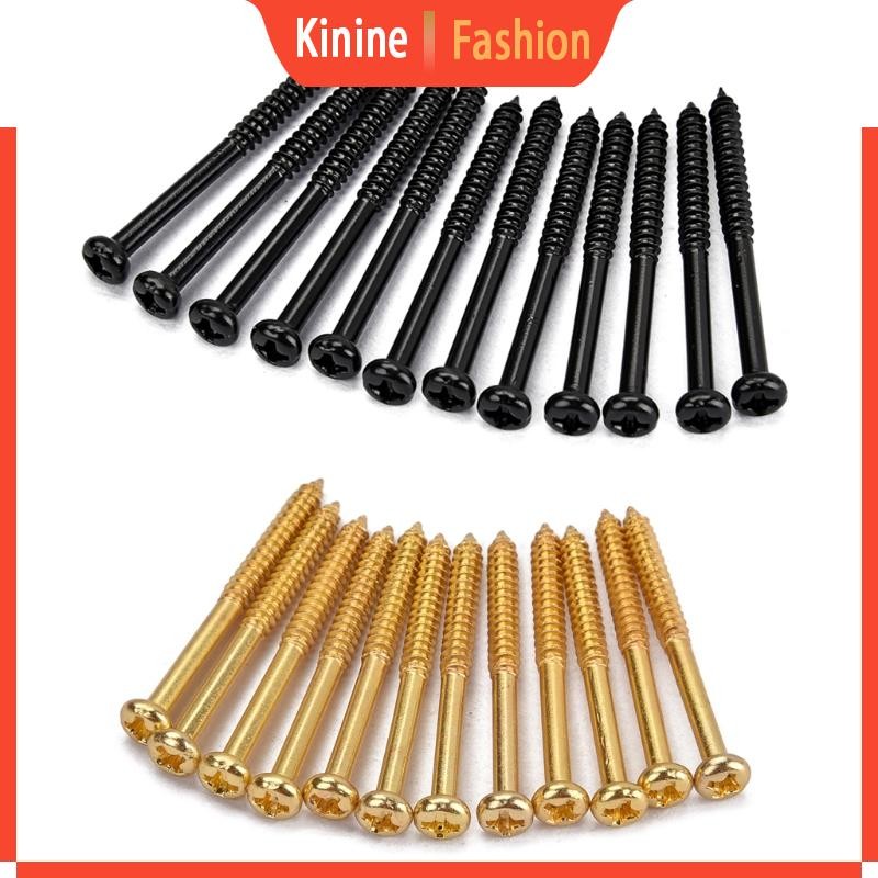 KIN 12x Bass Pickup Mounting Screws for PB for JB P90 Pickups Musical ...