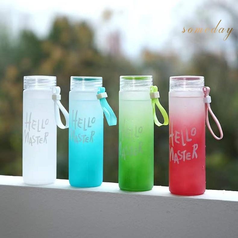 Goheaven 480ml Portable Gradient Color Frosted Water Tumbler Bottle ...