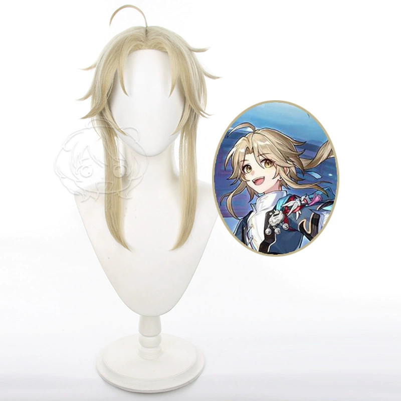 Light Flaxen Hair Wig Tiger Clip for Honkai: Star Rail Yanqing for ...