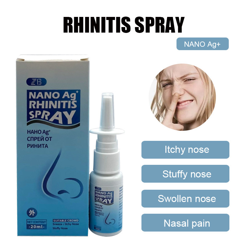 GG+20ml Nano Silver Nasal Spray Rhinitis Ointment Sinusitis Killer ...