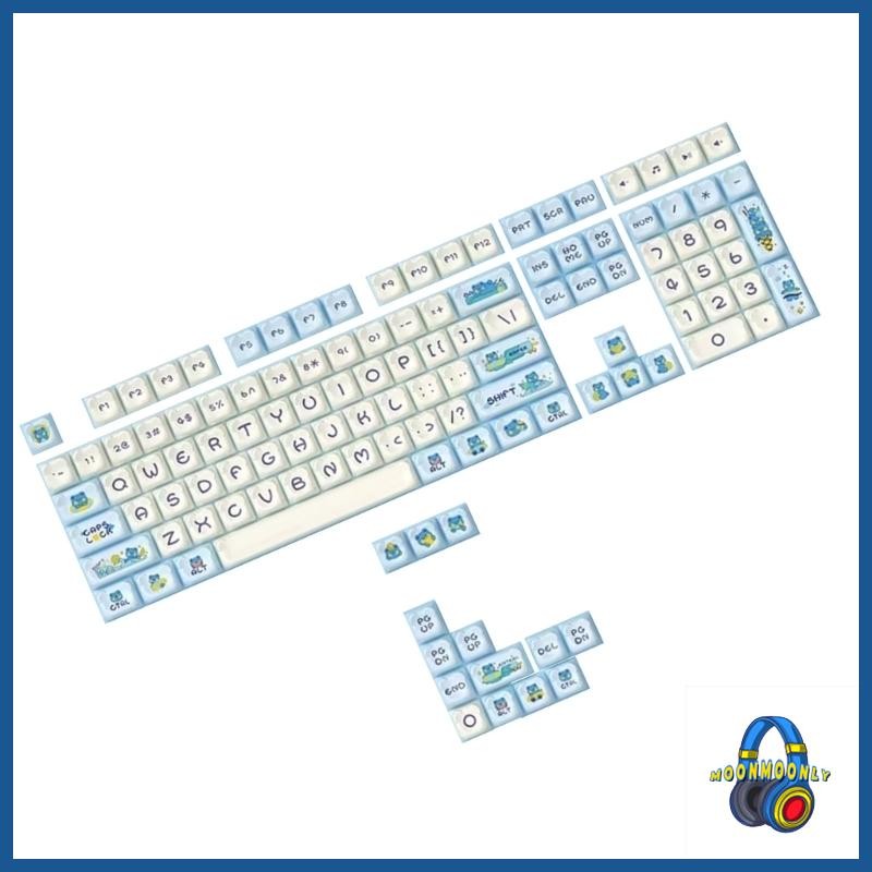 MOOMMY 122 Key Set Mechanical Keyboard Keycaps Lemon Bear Two-Color ...