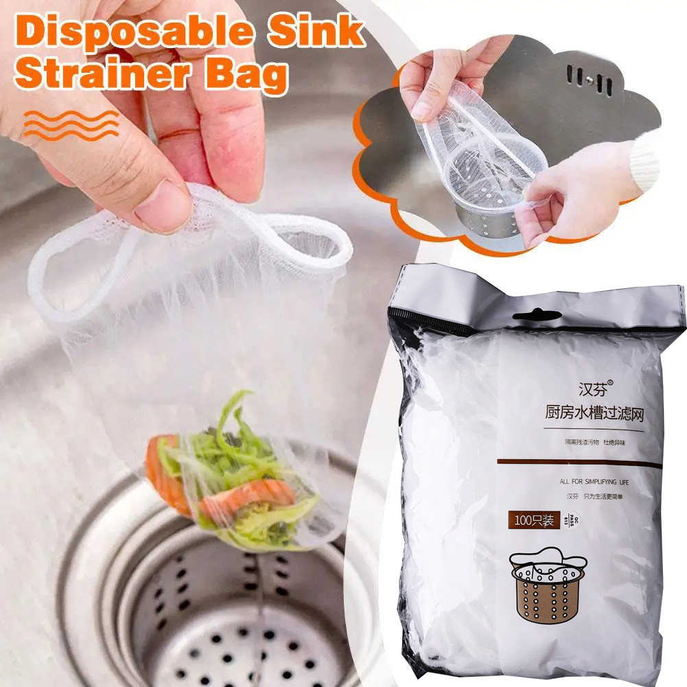 Disposable Kitchen Sink Filter Mesh Sewer Garbage Filter Drainage Meal ...