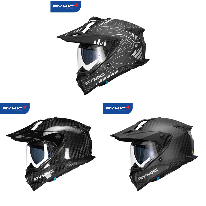RYMIC X60 carbon fiber rally motorcycle helmet with off-road dual ...