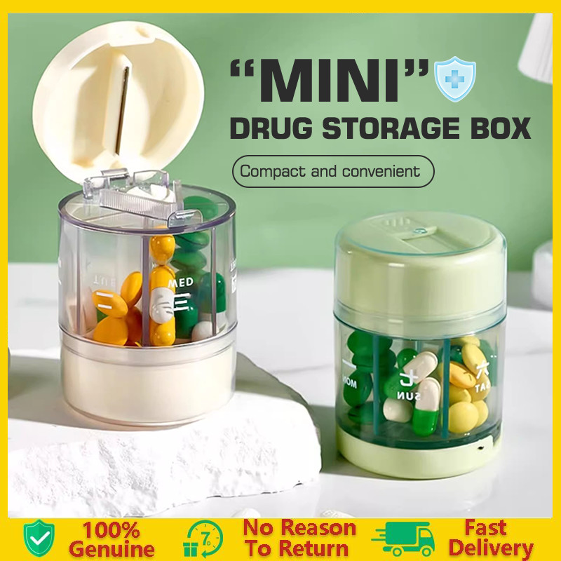 Mini Dispensing Box Medication Sorting Storage Box Pill Box Portable ...