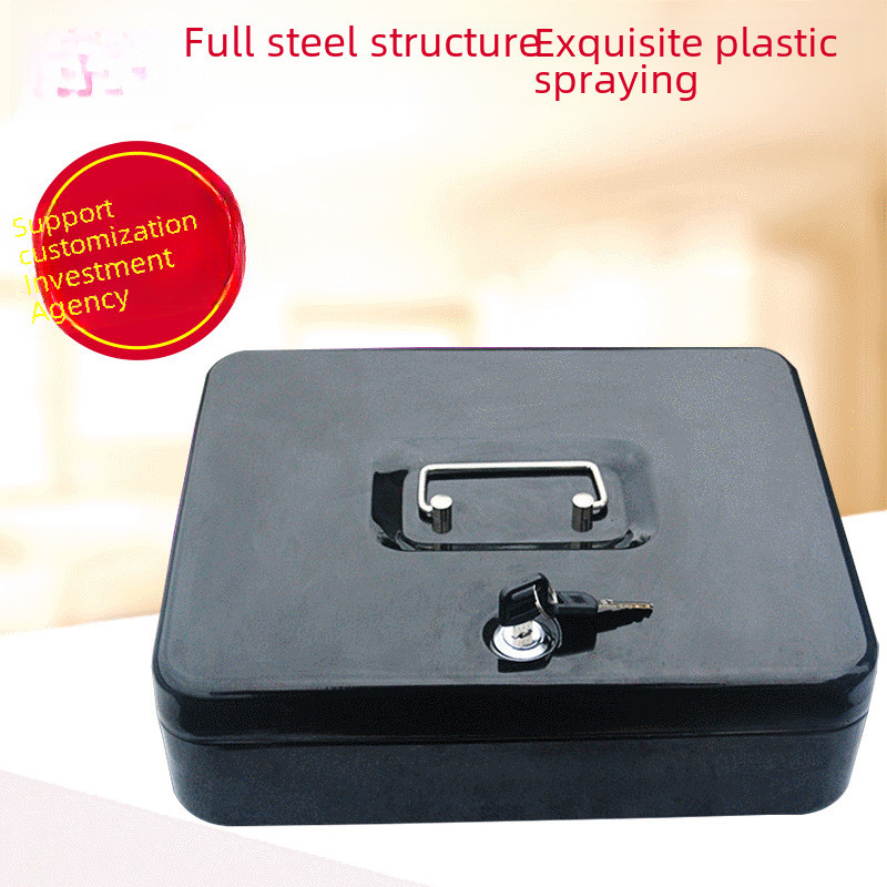 Key Cash Register Box Cash Box Metal Money Box Mini Safe Cash Register ...
