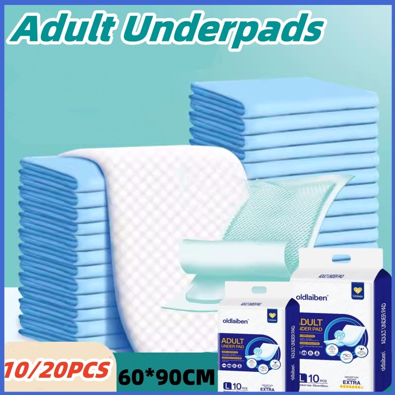 10/20PCS Disposable Adults Underpads Elderly Incontinence Diaper ...