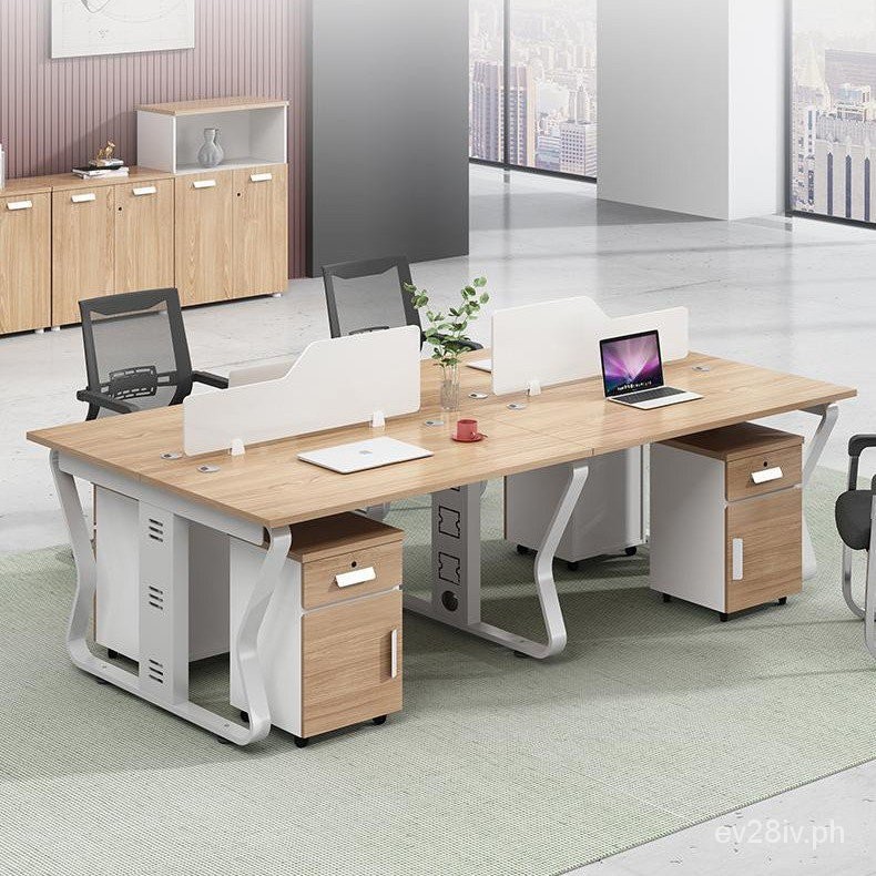 Desk4/6Manual Screen Work Table Partition Office Desk and Chair ...