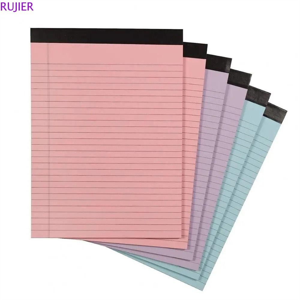 RUJIER Legal Pad, Tearable 50 Pages Writing Sheet Paper, Office ...
