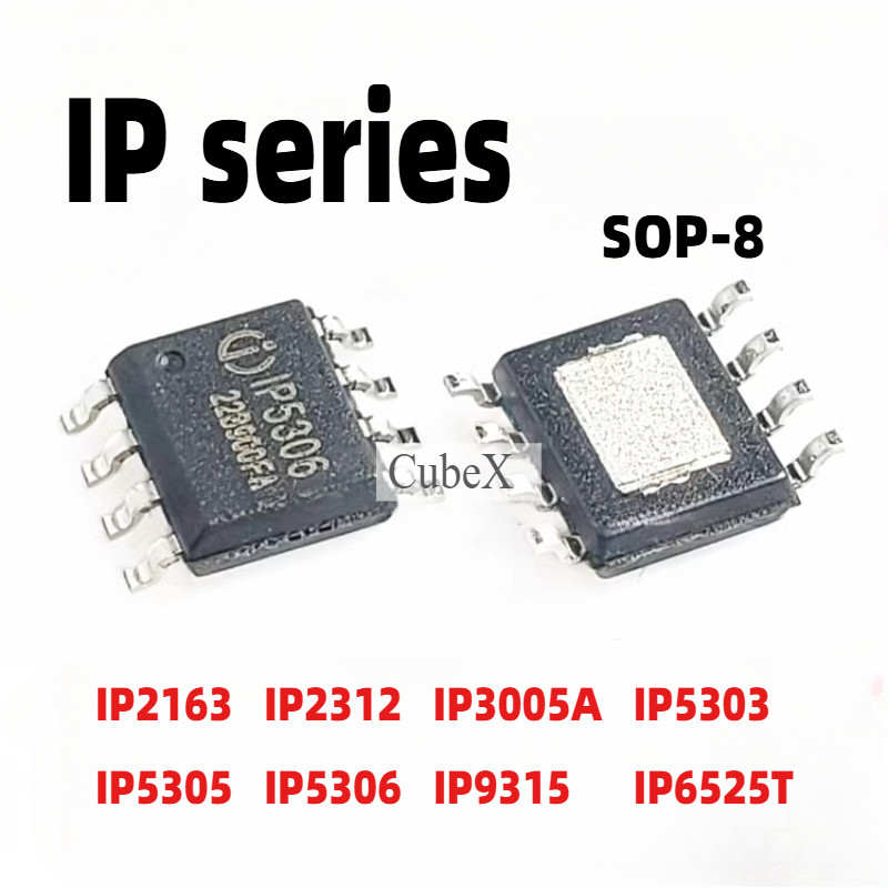 5Pcs Original IP5306/IP5303/IP5305/IP2163/IP9315/IP2312/IP3005A/IP6525T Power Management IC SOP ...