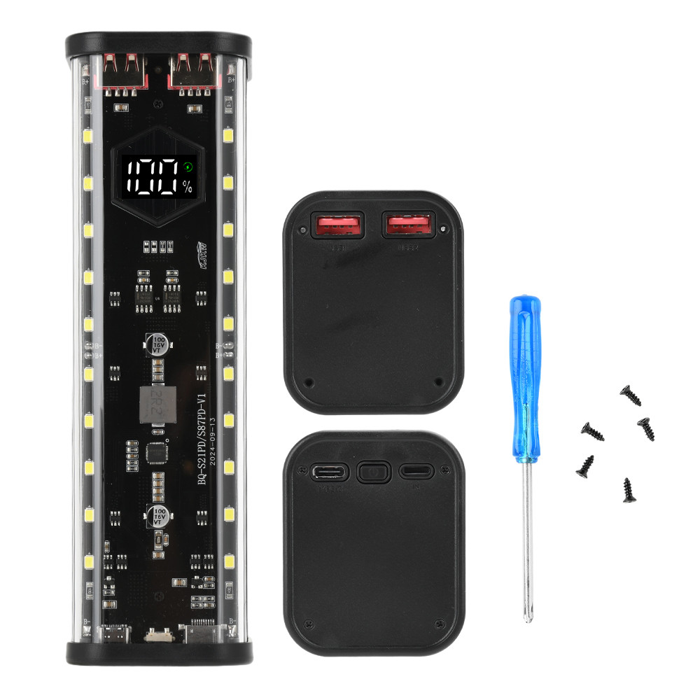 Pcbfun 8pcs 21700 Battery Case DIY Kit Quick Charge No Soldering ...