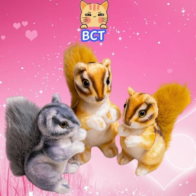 BCT High Quality Squirrel Plush Animal Toys Soft Plush Squirrel Toys ...