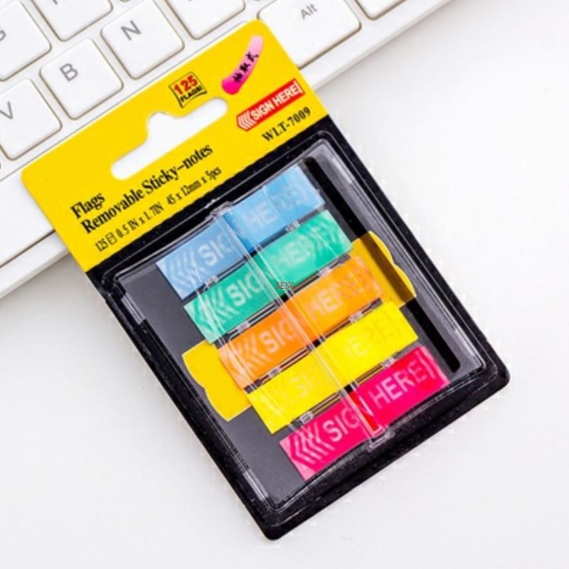 seng 100 Pcs Arrows Labels Sticker Sign Here Sticker Sign Post Here ...
