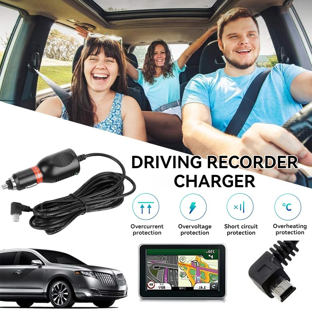 3.5m 5V 3A Car Dash Cam Mini USB Charger Adaptor Power Car Charger ...