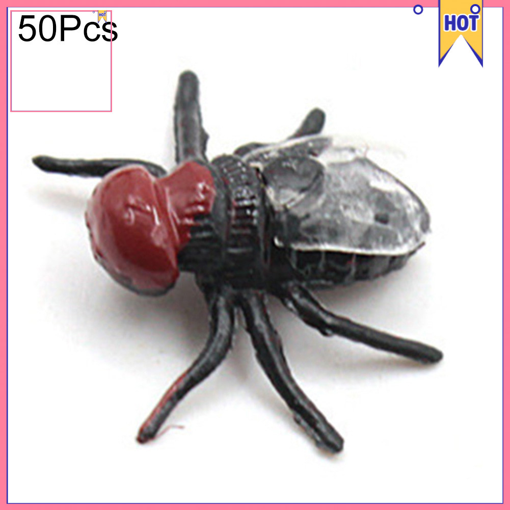 Wandereve| 50Pcs Funny Simulation Insect Realistic Flies Jokes Props ...