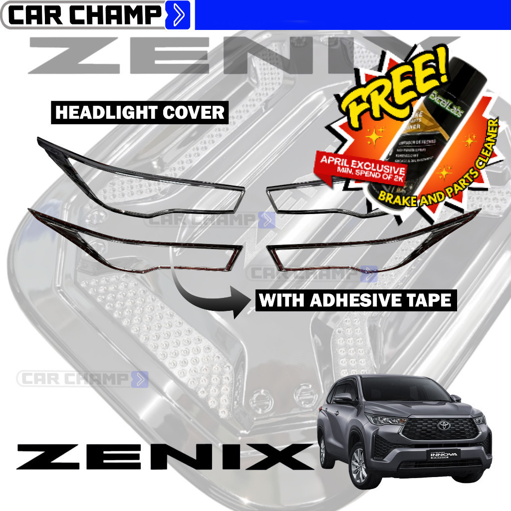 TOYOTA INNOVA ZENIX 2023 to 2025 Head light cover CHROME V1 | Shopee ...