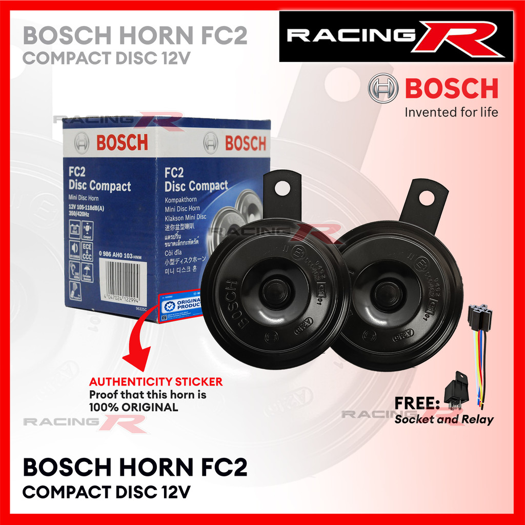 Bosch Horn FC2 - Compact Disc 12V w/ FREE SOCKET & RELAY ( Car ...