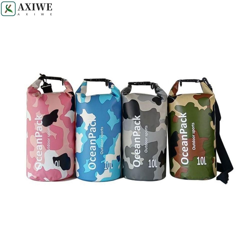 AXIWE Swimming Pocket, 2L/5L/10L Waterproof Drawstring Backpack, Beach Bag Organizer Double ...