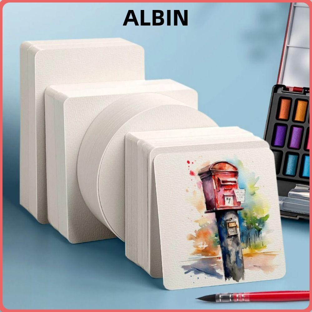 ALBIN 50Sheets/Set Art Painting Special Paper, Square/Round/Rectangle ...