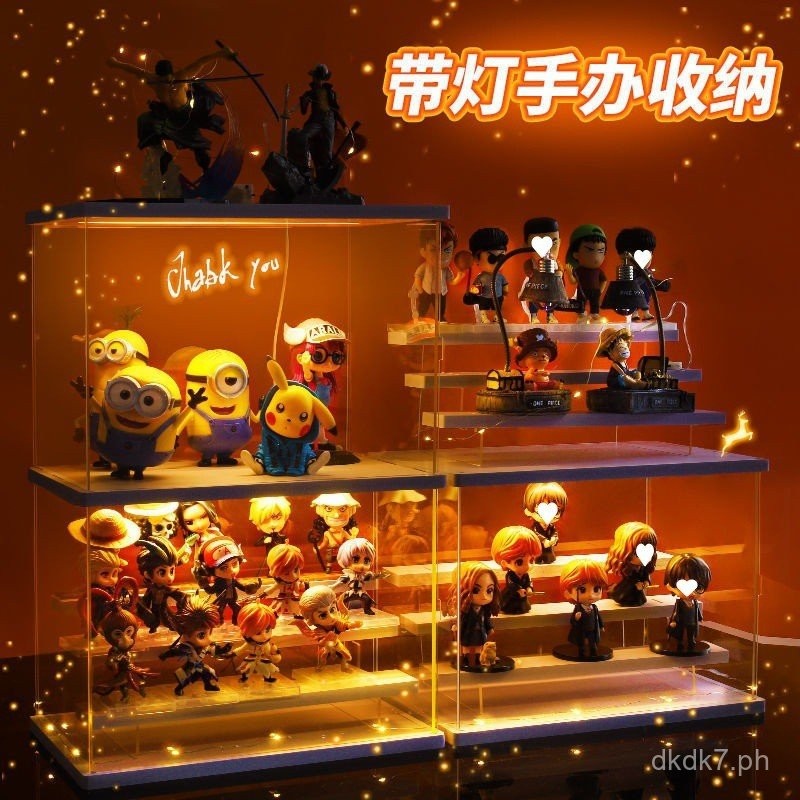 Acrylic Box Display Box Hand-Made Transparent Showcase with Light Blind ...