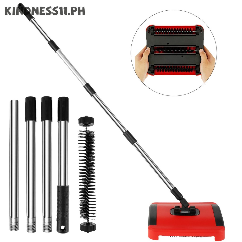Carpet Floor Sweeper with Horsehair Manual Carpet Sweeper Cleaner Non ...