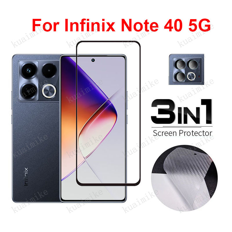 Infinix Note 40 5G Tempered Glass Full Cover Film for Infinix Note 10 ...