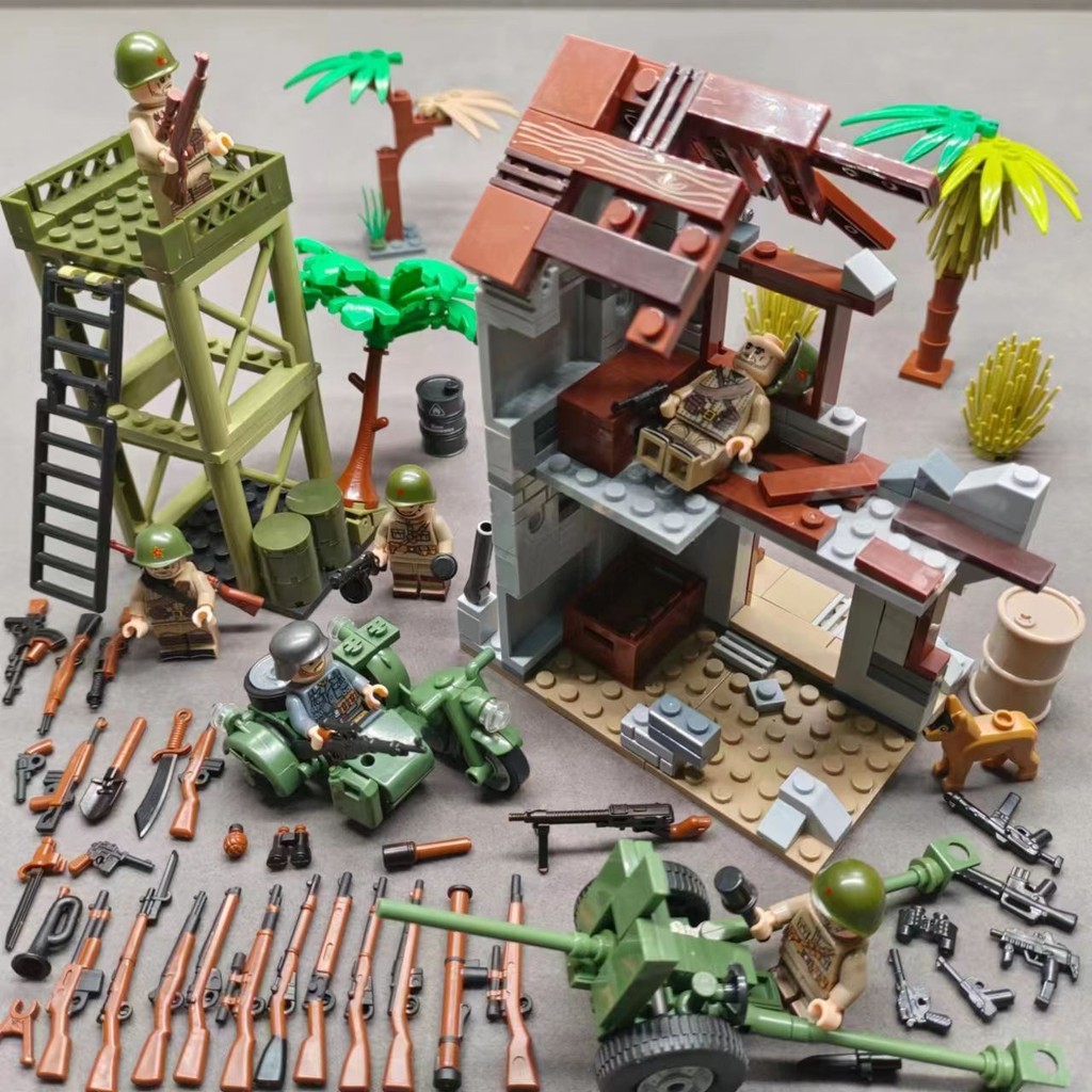 Compatible with Lego Trenches Ruins Scene Building Blocks World War II ...