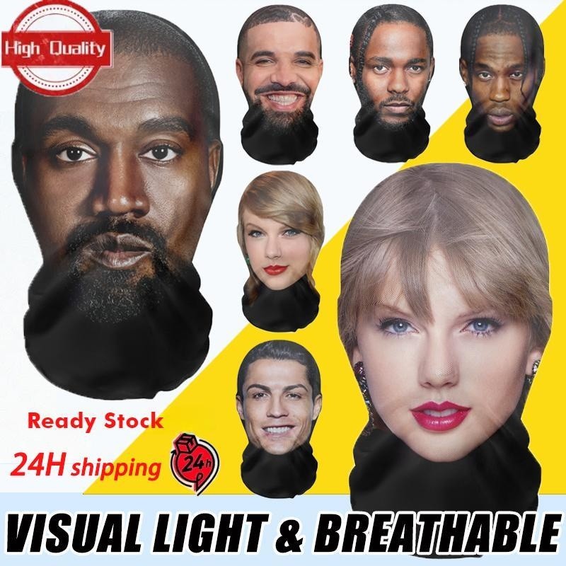 Celebrity Series - 3D Full Face Mask P.Diddy/Kanye Simulation Character ...