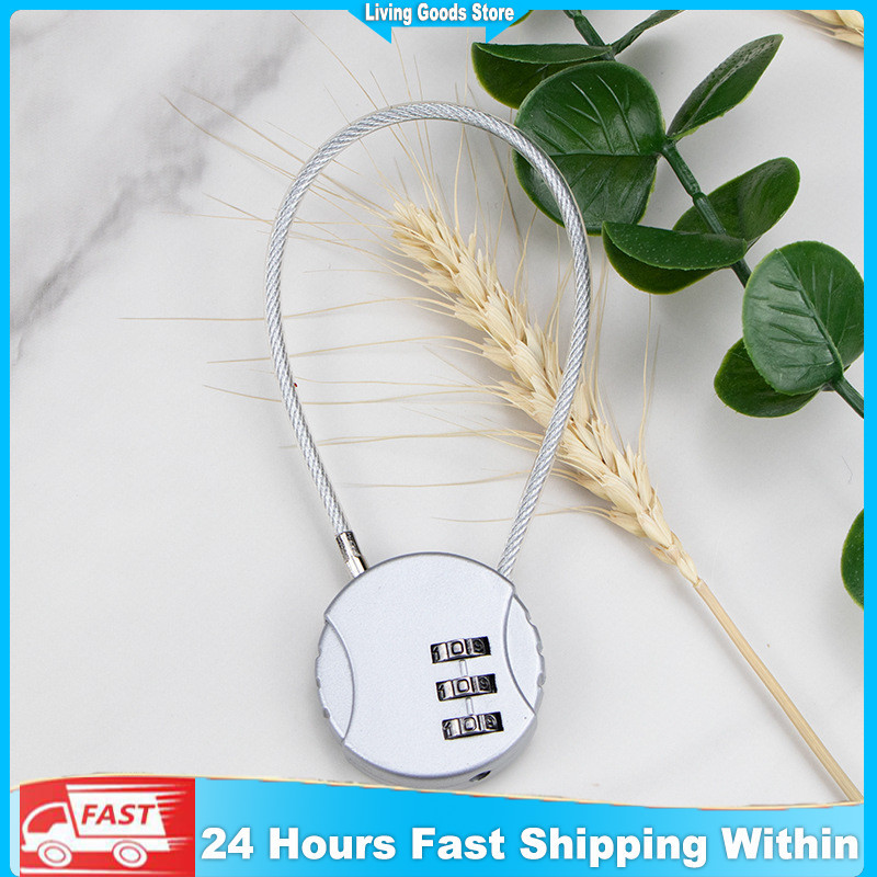Zinc Alloy Smart Combination Lock Travel Wire Rope Digit Padlock ...