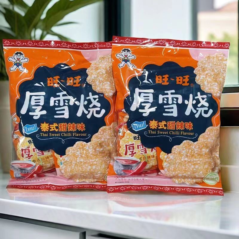 Want Want Thick Snow Roasted Thai Sweet Spicy Flavor 105g Bag Snow Cake ...