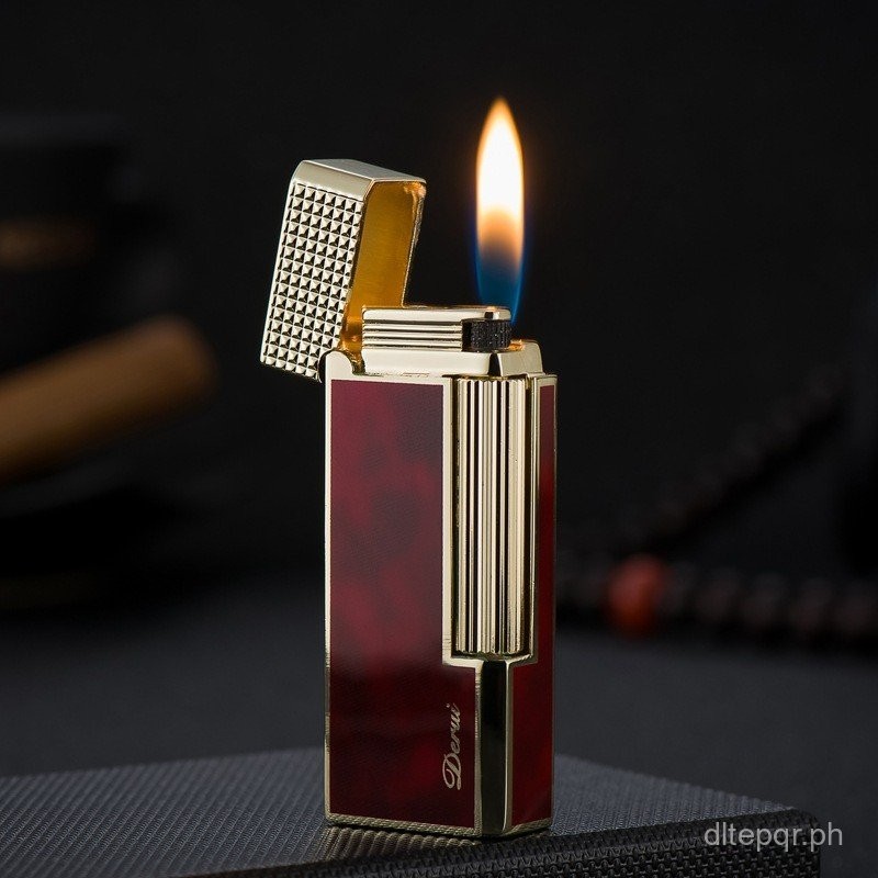 Derui DR3020Red Narrow Version Inflatable Grinding Wheel Flame Lighter ...
