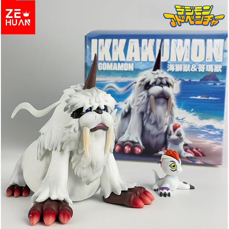 14cm Anime Digimon Adventure Ikkakumon Figure Gomamon Action Figurine ...