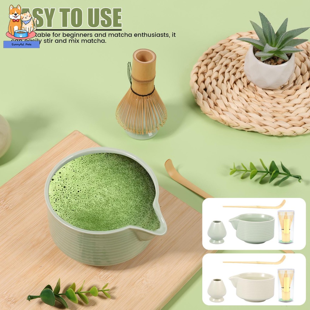 4Pcs Japanese Style Tea Making Kit Ceramic Matcha Tea Tool Set for ...