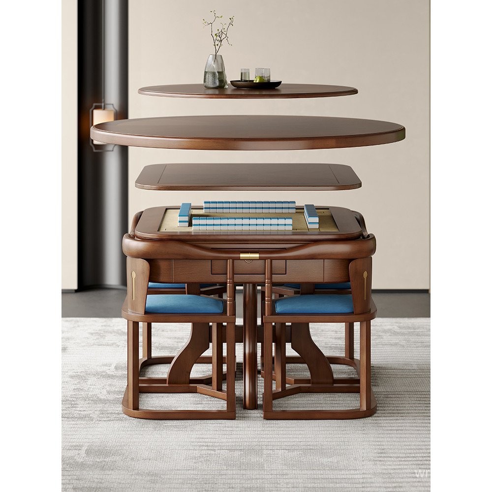 New Chinese Style Foldable Dining Table Mahjong Table Dual-use ...