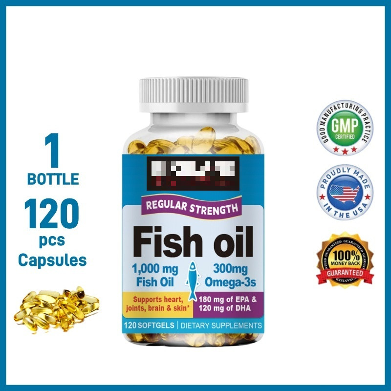 Fish Oil 1,000 Mg Supplement Strength Supports Joints, Brain Cardiovascular Health | Shopee ...