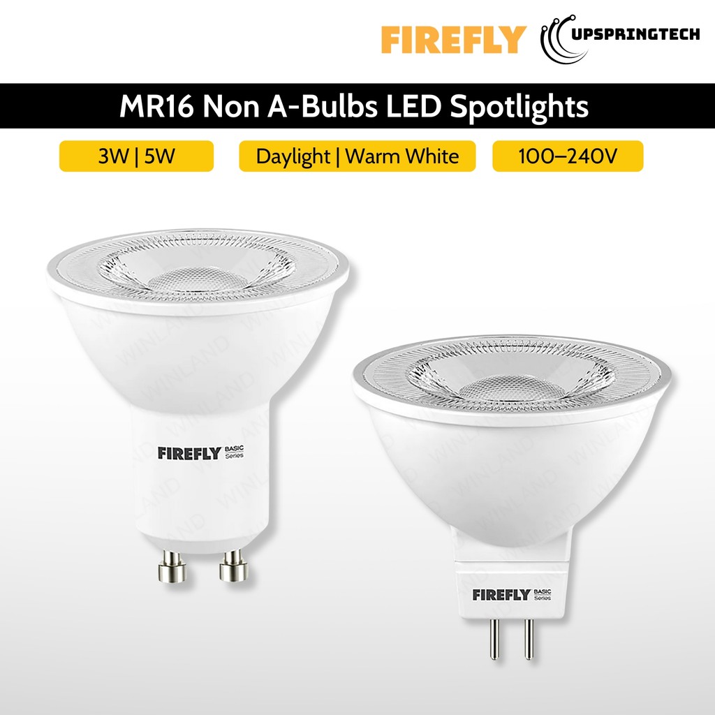 Firefly MR16 Non A-Bulbs LED Spotlights – 3W to 5W | GU5.3 / GU10 ...