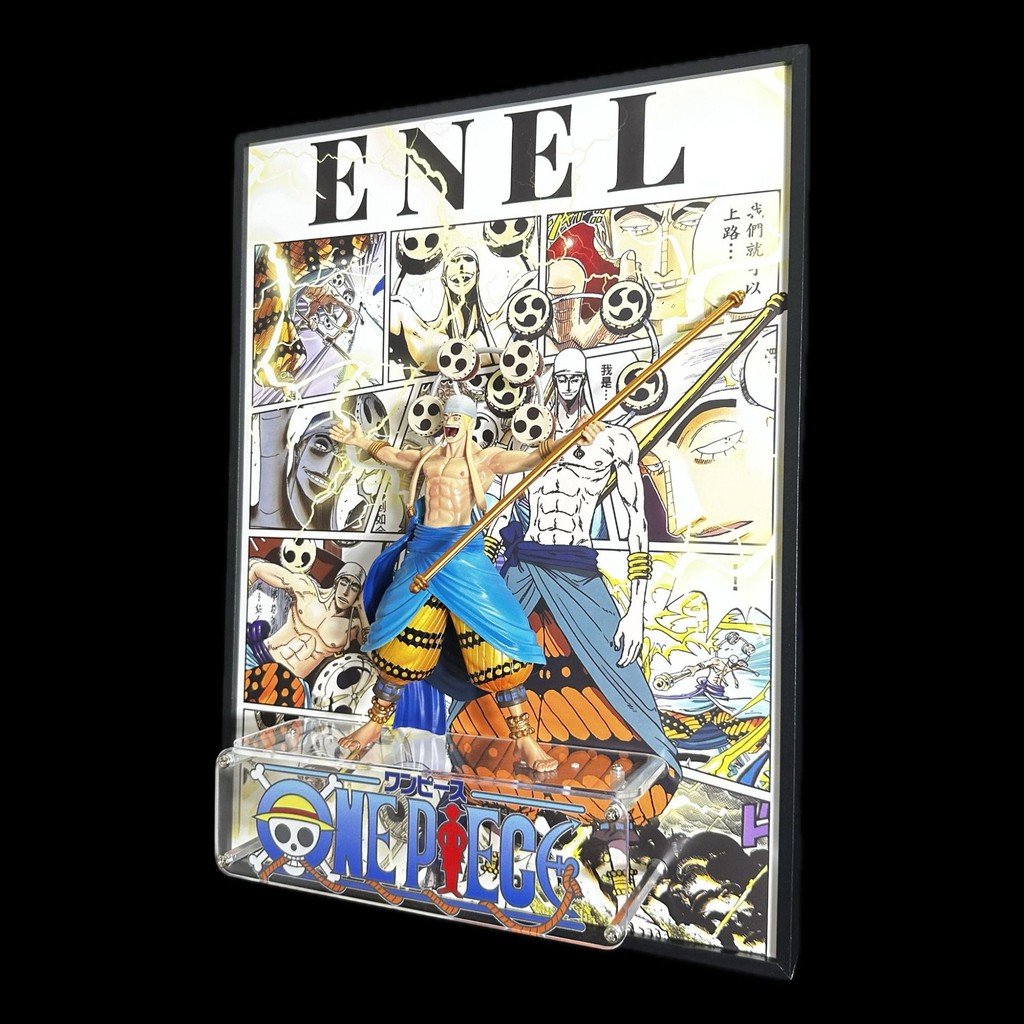 One Piece Enel God of Thunder Figure 3D Frame Mural Model Toy ...