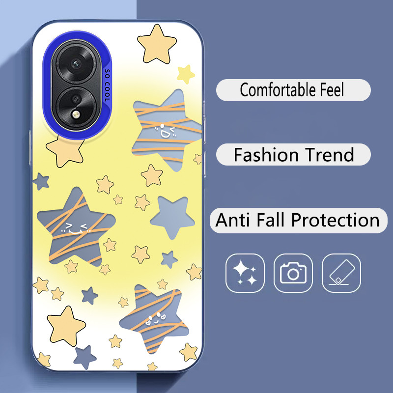 For Oppo A38 4G&Oppo A18 4G&CPH2579&CPH2591 , Yellow stars,high-quality ...