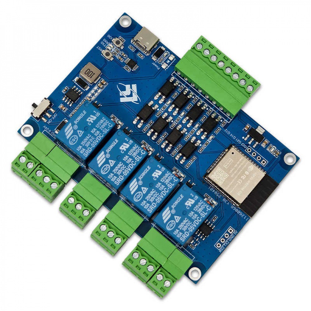 DC7-24V ESP32 Modbus RTU Four Channel Relay Module RS485 Development Board MODBUS Protocol ...